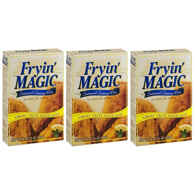 Fryin' Magic Seasoned Coating Mix, 16 Ounces (3 Boxes) for Frying ...