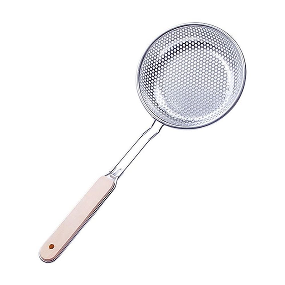 Frying Basket Stainless Steel Funnel Wooden Handle Kitchen Frying ...