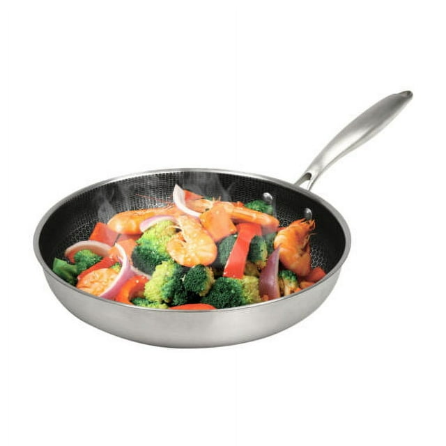 Frying Pan 12 inch Nonstick Stainless Steel For Induction, Gas ...