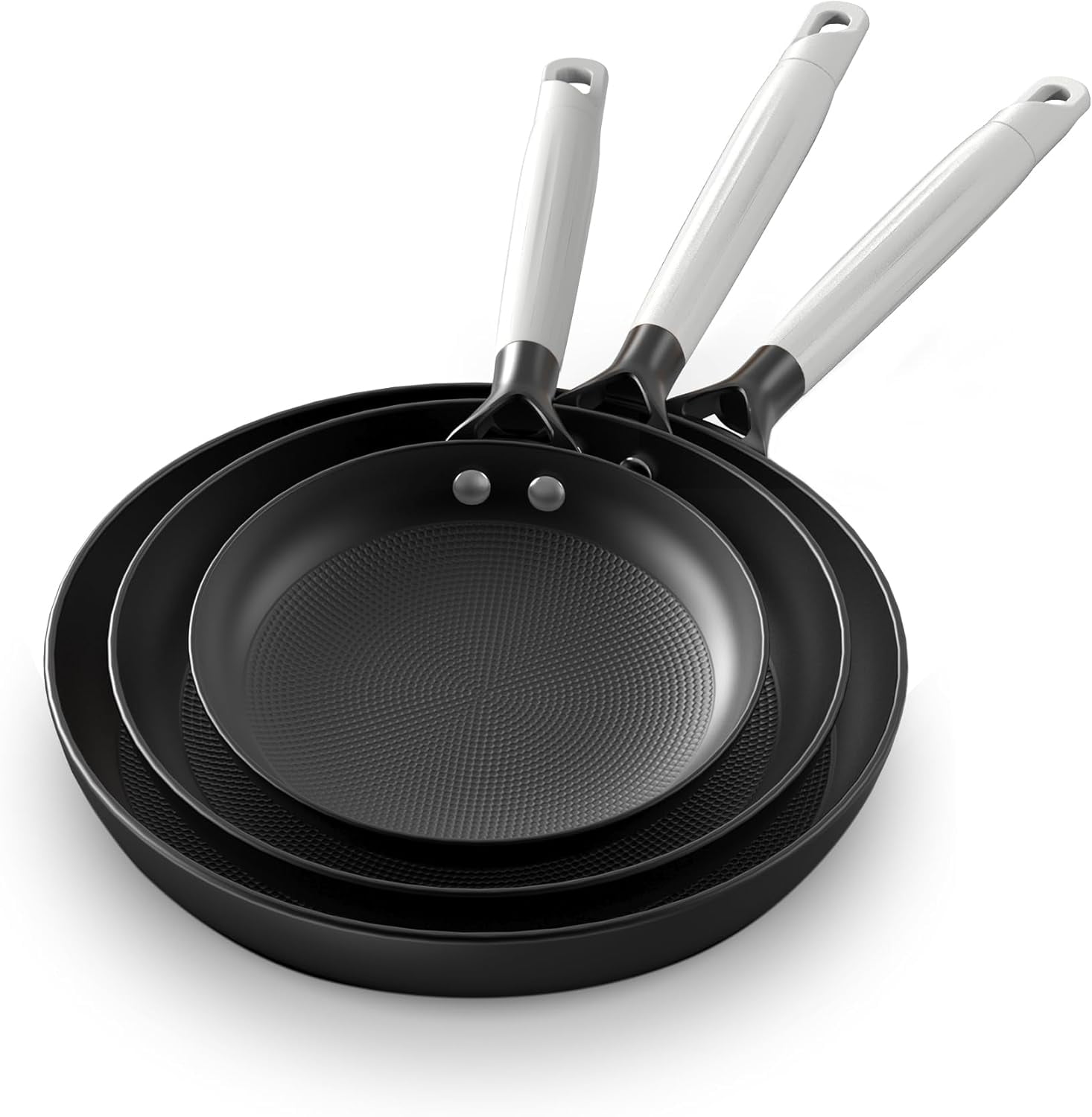 Frying Pan Set-3 Piece,8 Inch 10 Inch 12 Inch Pans Set Nonstick with ...