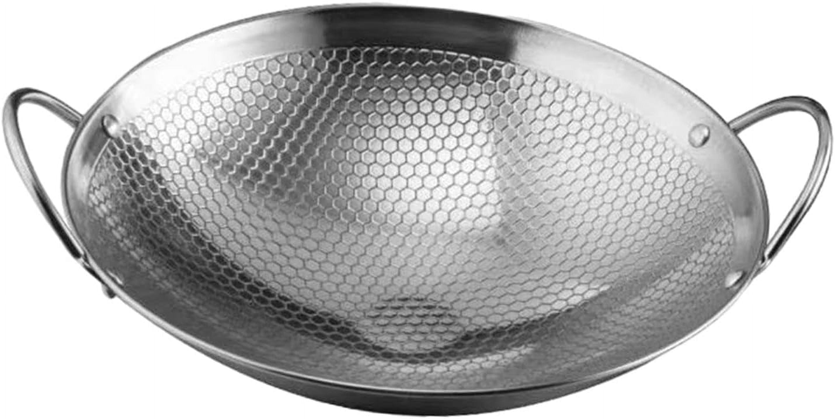 Frying Pan, Stainless Steel Wok, Round Bottom Wok, Chinese Wok, Double ...