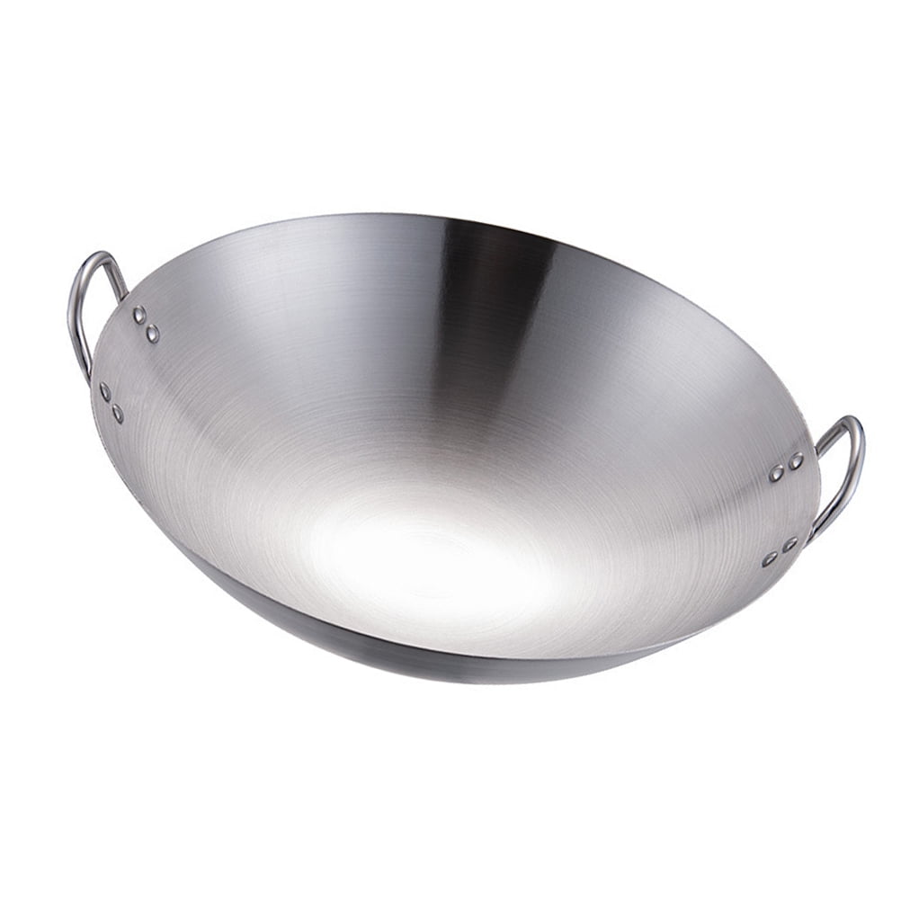 Frying Pan Top Stainless Steel Wok Beautiful and Practical - Walmart.com