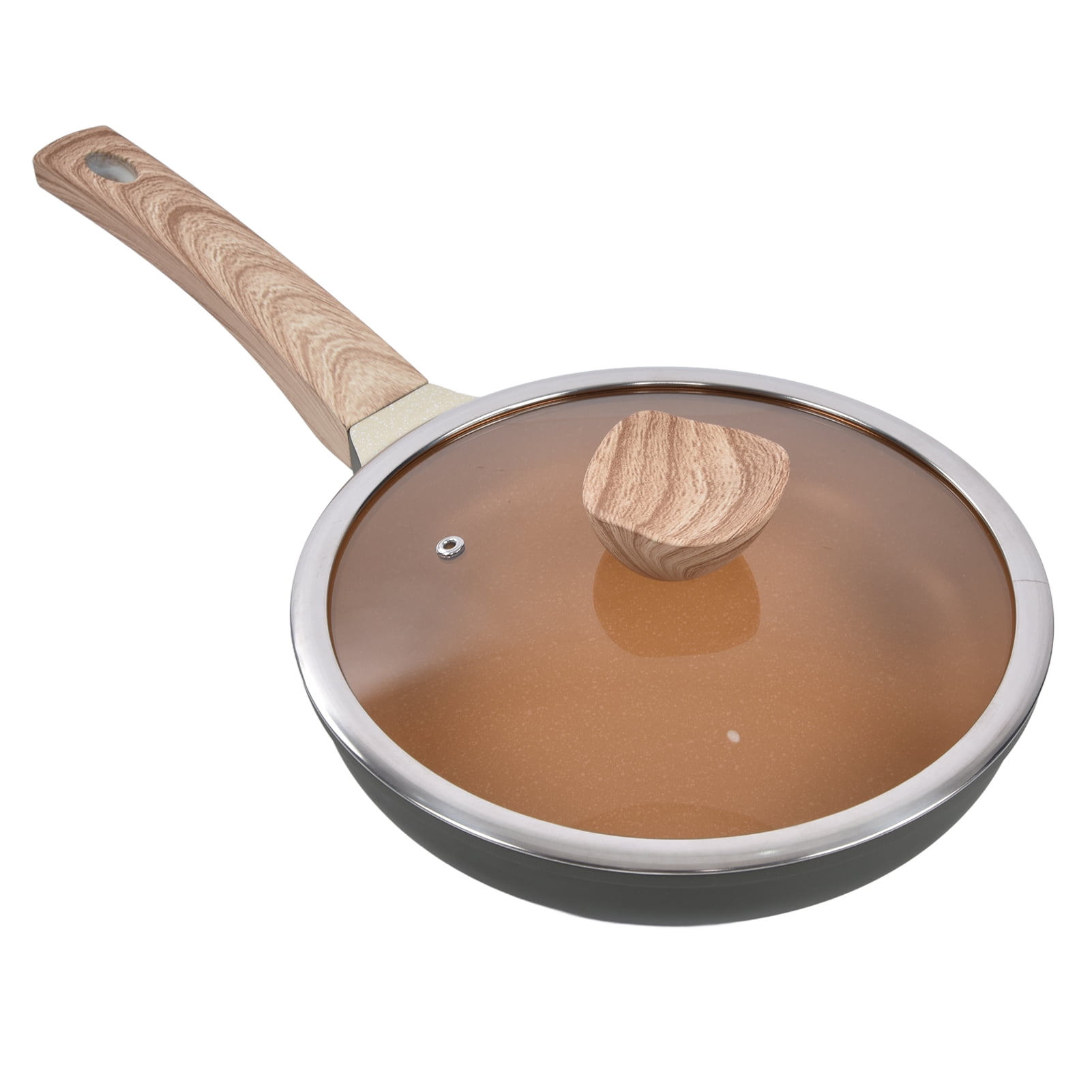 Frying Pan with Lid Medical Stone Non Stick Frying Pan Cooking Pan for ...