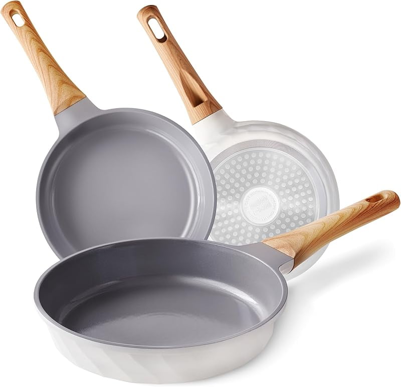 Frying Pans Nonstick, Induct Frying Pan Set Granite let Pans for ...