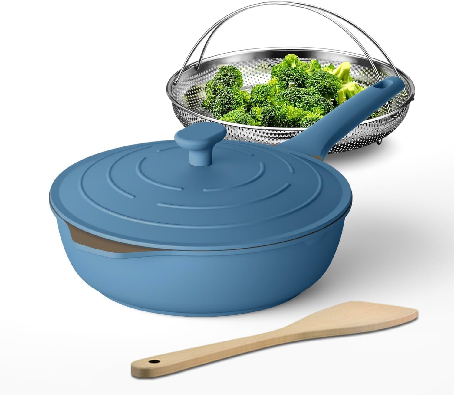 Frying Pans Nonstick with Lid,All-in-One Pan,Nonstick Large Skillet(11 ...