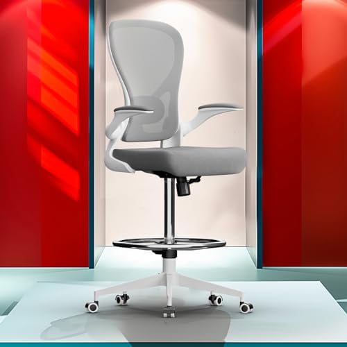 Frylr Ergonomic Drafting Chair Tall Office Chair for Standing Desk ...