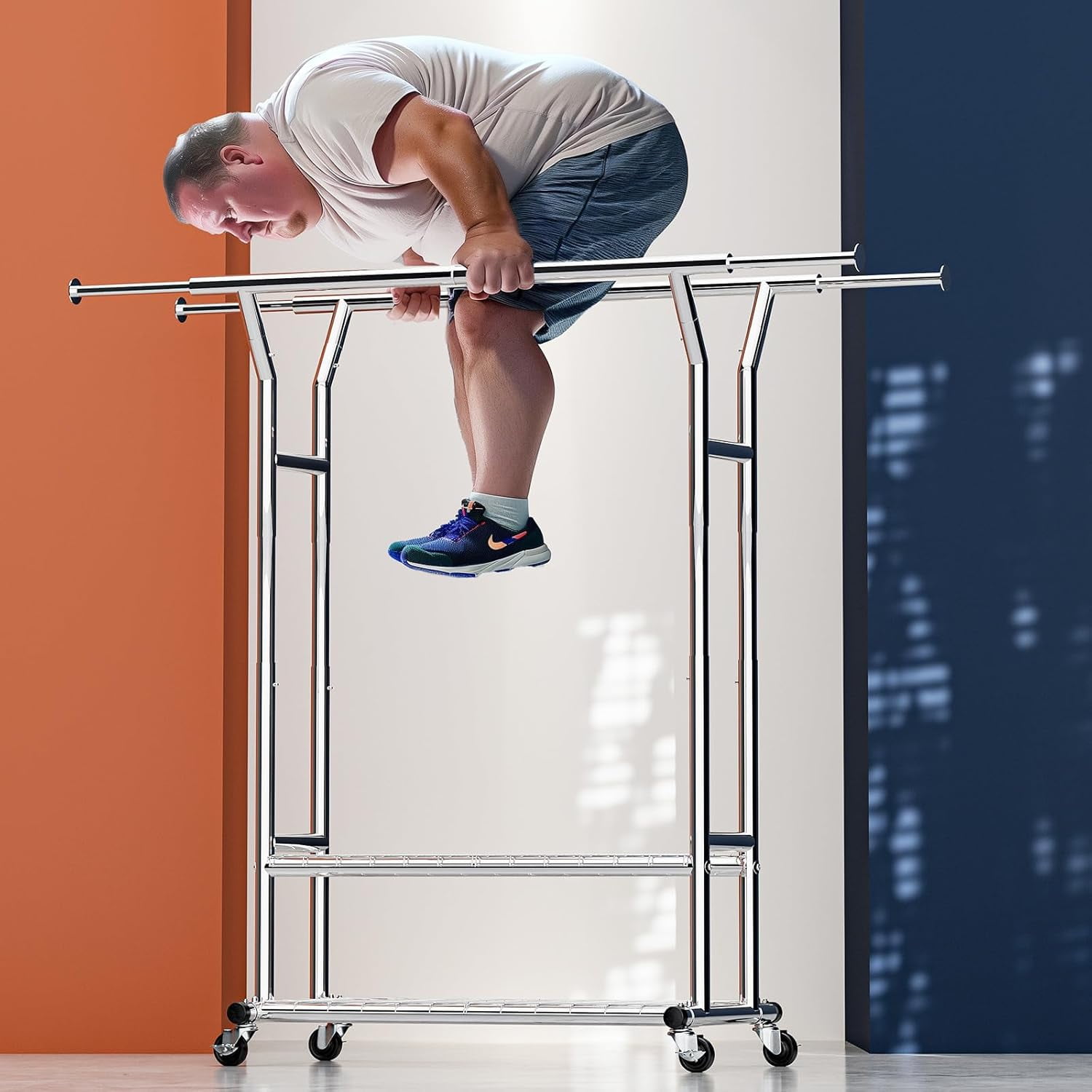 Frylr Heavy Duty Clothing Rack - Portable Metal Garment Rack with ...