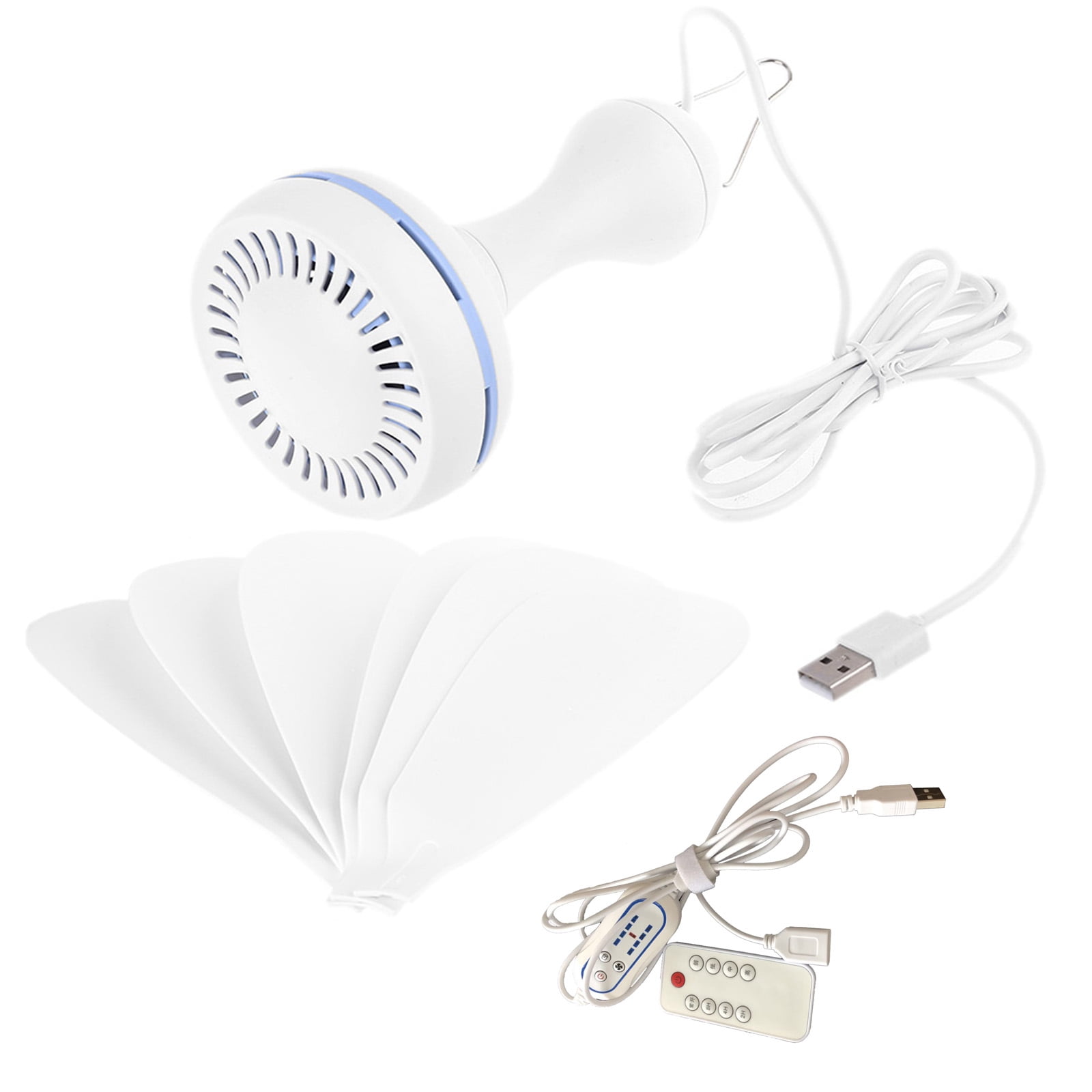 Fryzzolum 6 Leaves USB Powered Ceiling Canopy Fan with Remote Control ...