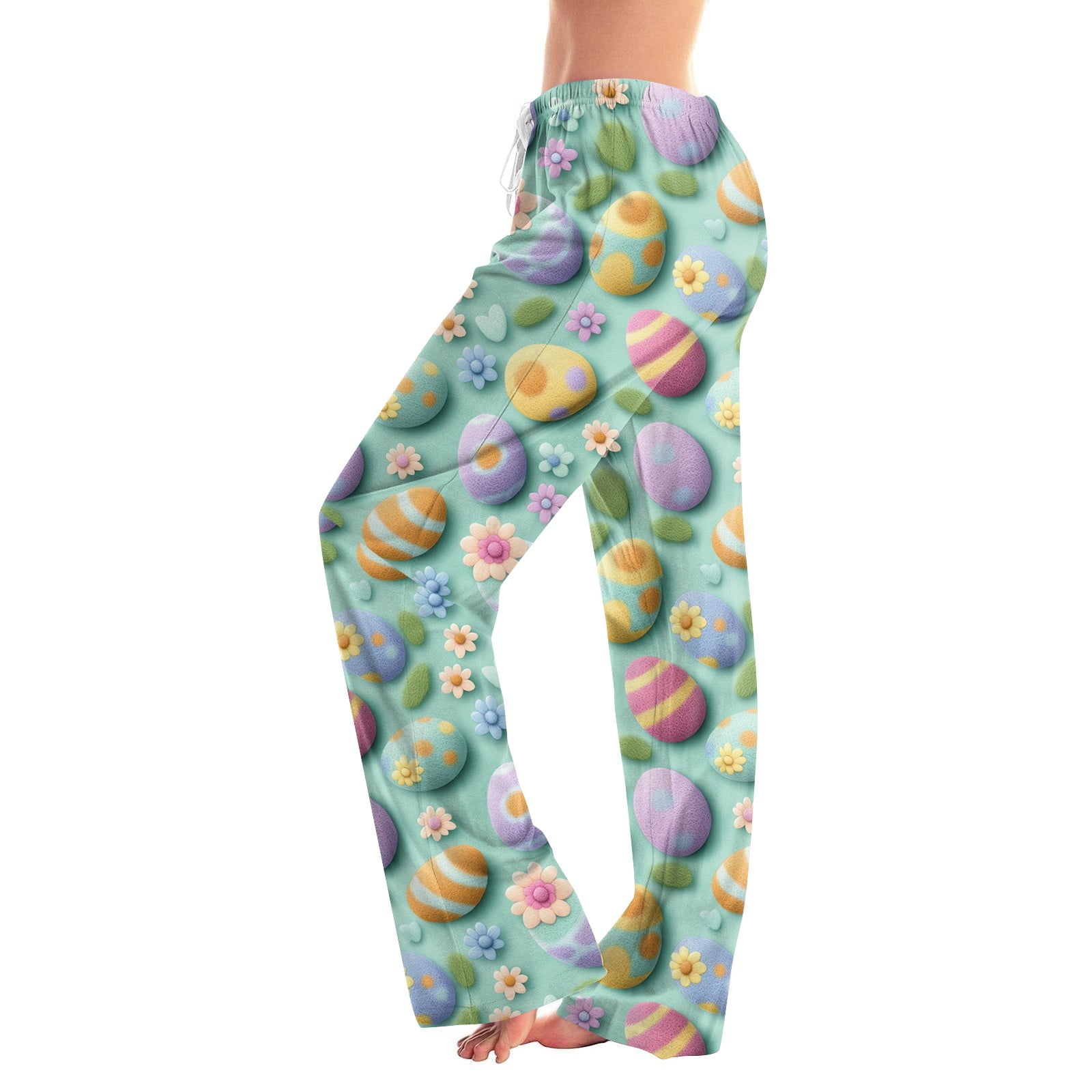 FrzhBrz Easter Comfy Pajama Pants Women Bunny Rabbit Graphic Pj Pants ...