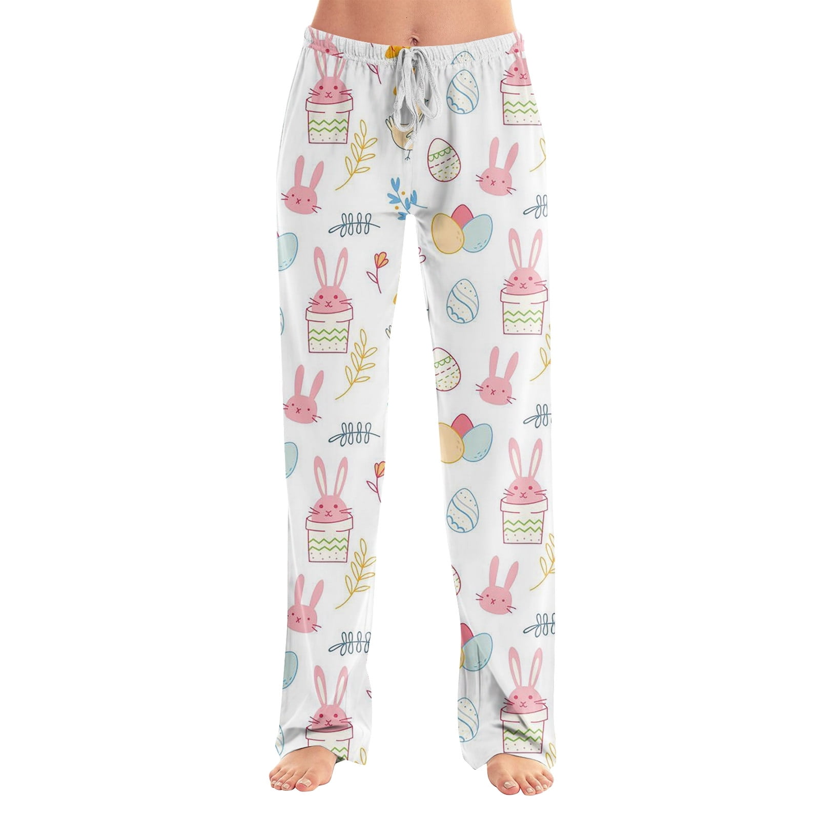 FrzhBrz Easter Pajama Pants Women Cute Bunny Pj Bottoms Cute Easter ...
