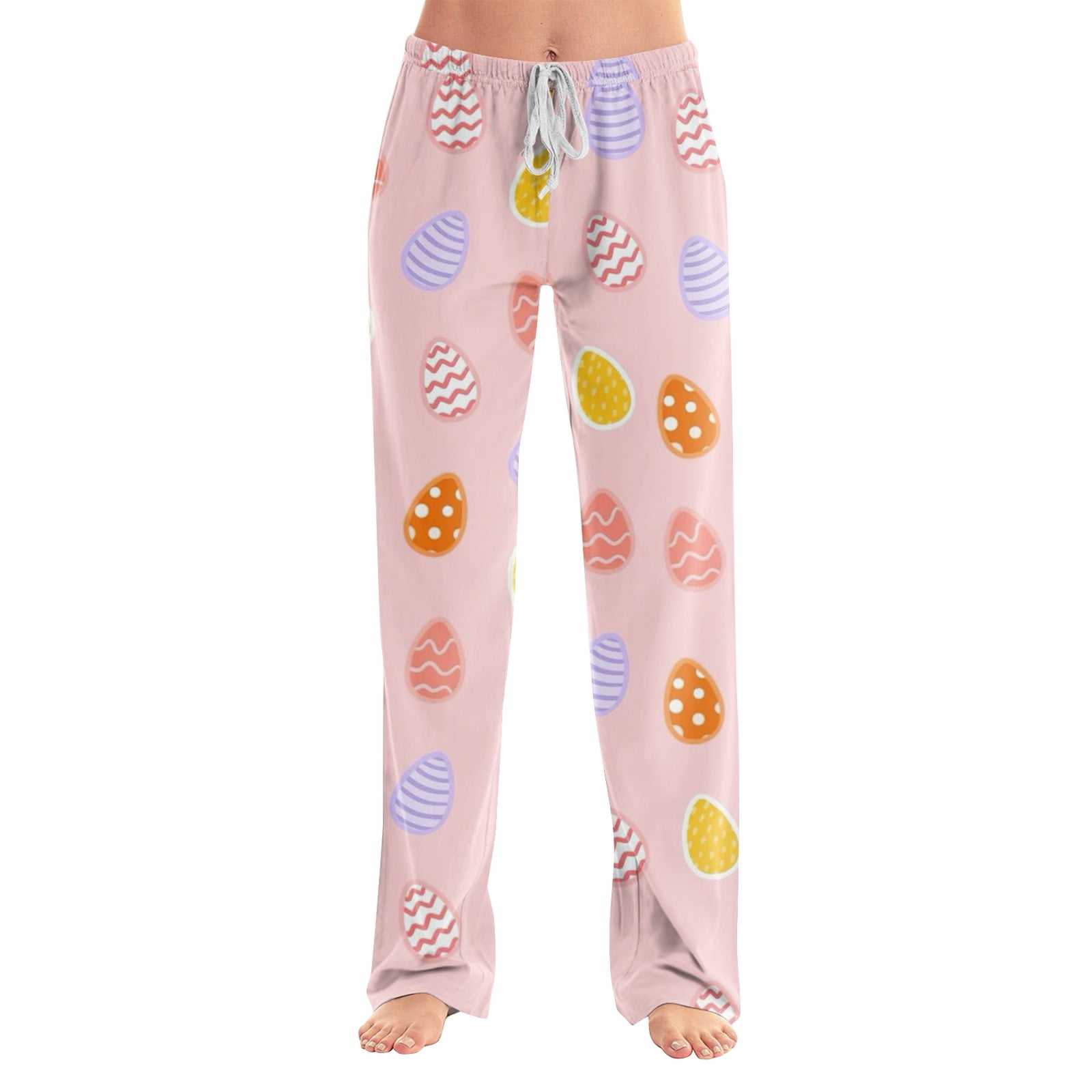 FrzhBrz Easter Pajama Pants Women Egg Printed Y2k Pj Bottoms Easter ...