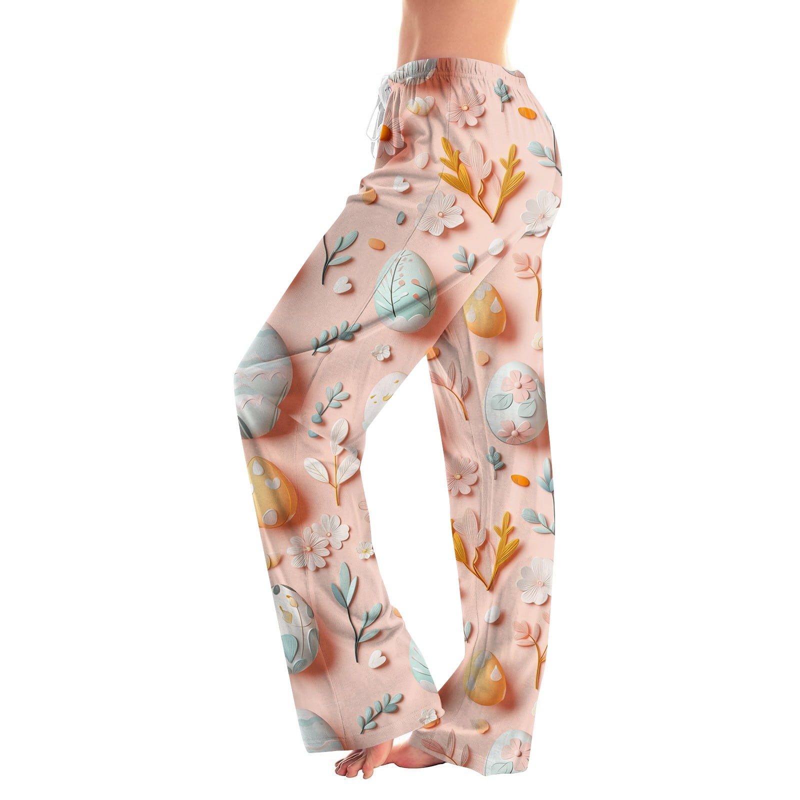 FrzhBrz Easter Women Cute Pajama Pants Egg Printed Womens Comfy Pajama ...