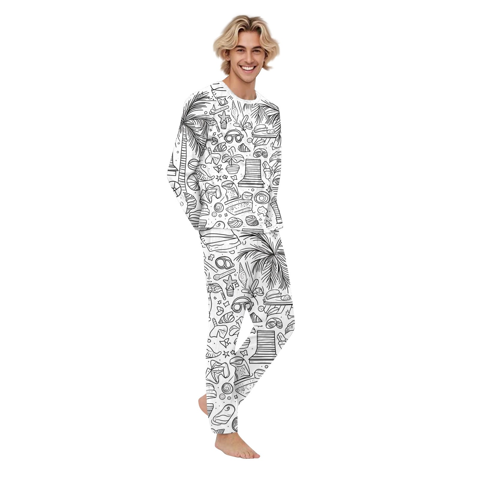 FrzhBrz Family Matching Pajama Sets Long Sleeve Fun Hand Painted ...