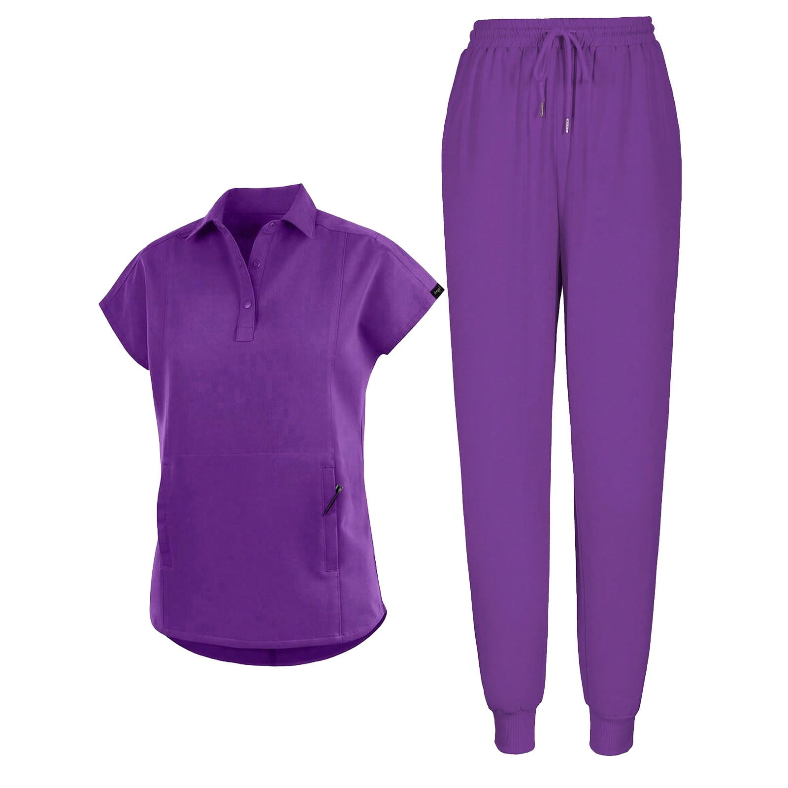 FrzhBrz Scrub Sets for Women Medical Uniform Athletic Jogger Suit ...