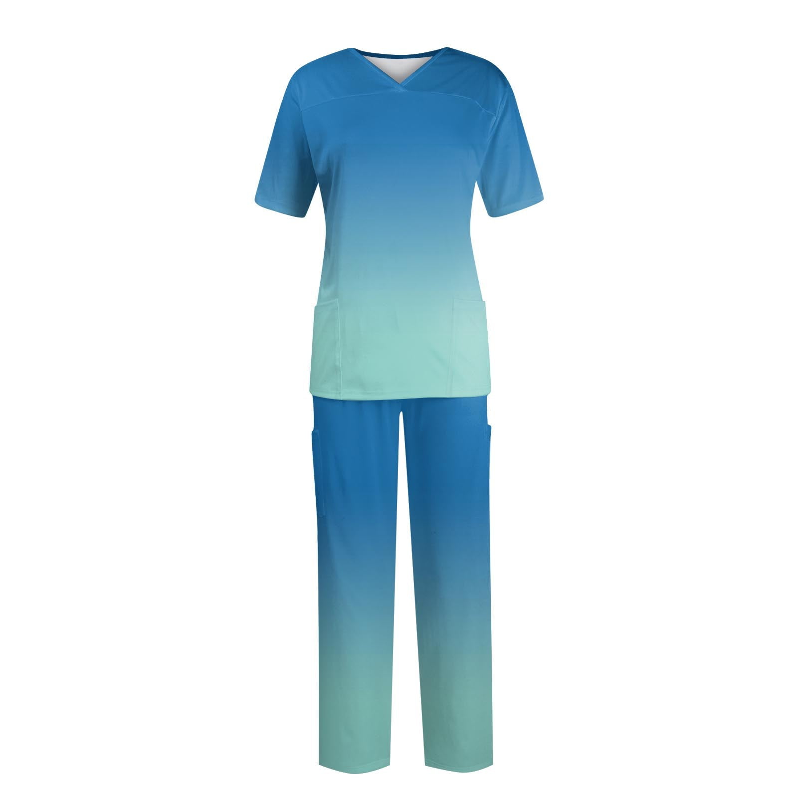 FrzhBrz Scrubs for Women Set Stretchy Plus Size Medical Scrubs Set ...