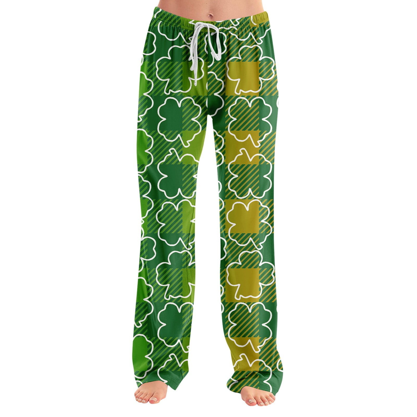 FrzhBrz St Patricks Day Plus Size Pants for Women Wide Leg Pj Pants ...