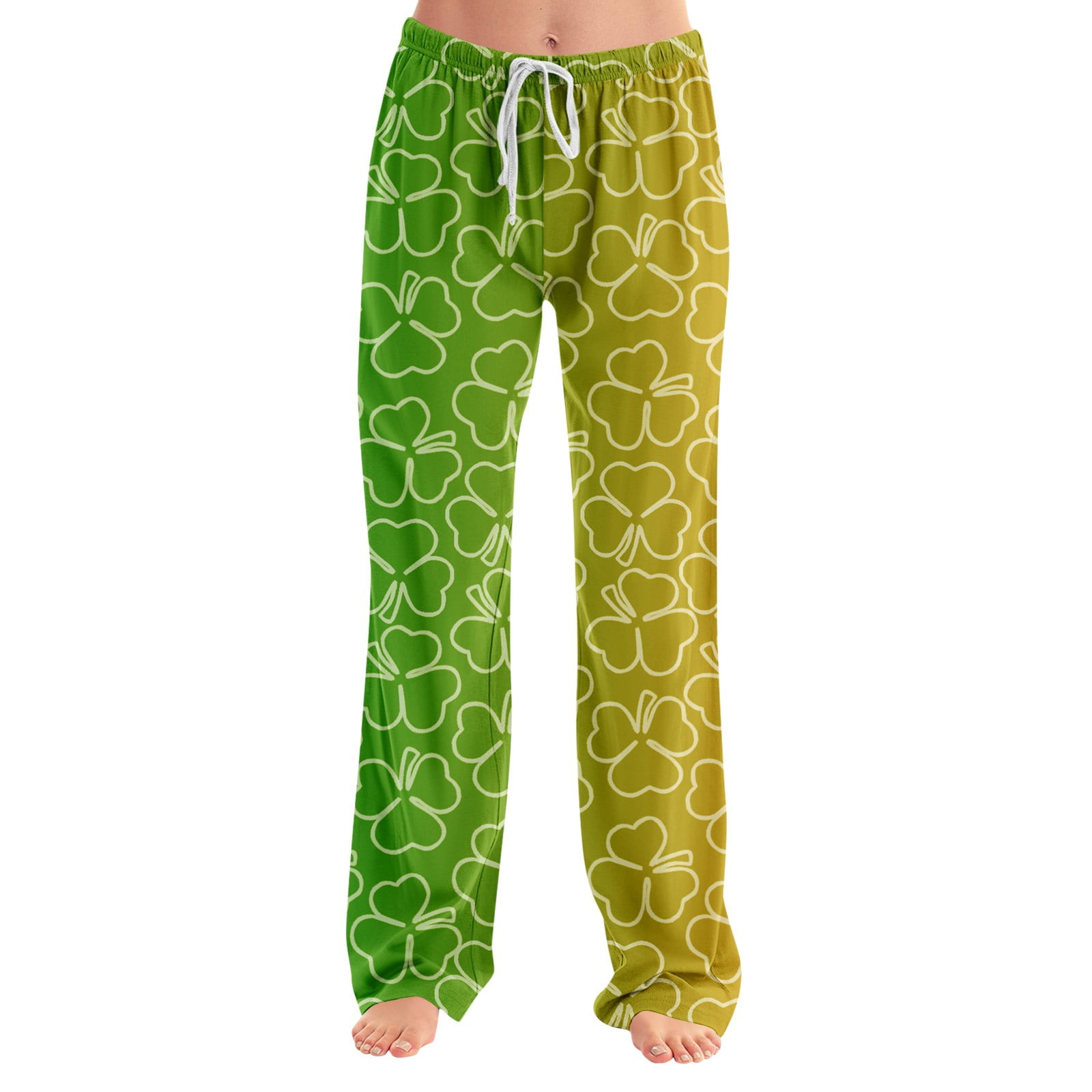 FrzhBrz St Patricks Day Plus Size Pants for Women Wide Leg Pj Pants ...