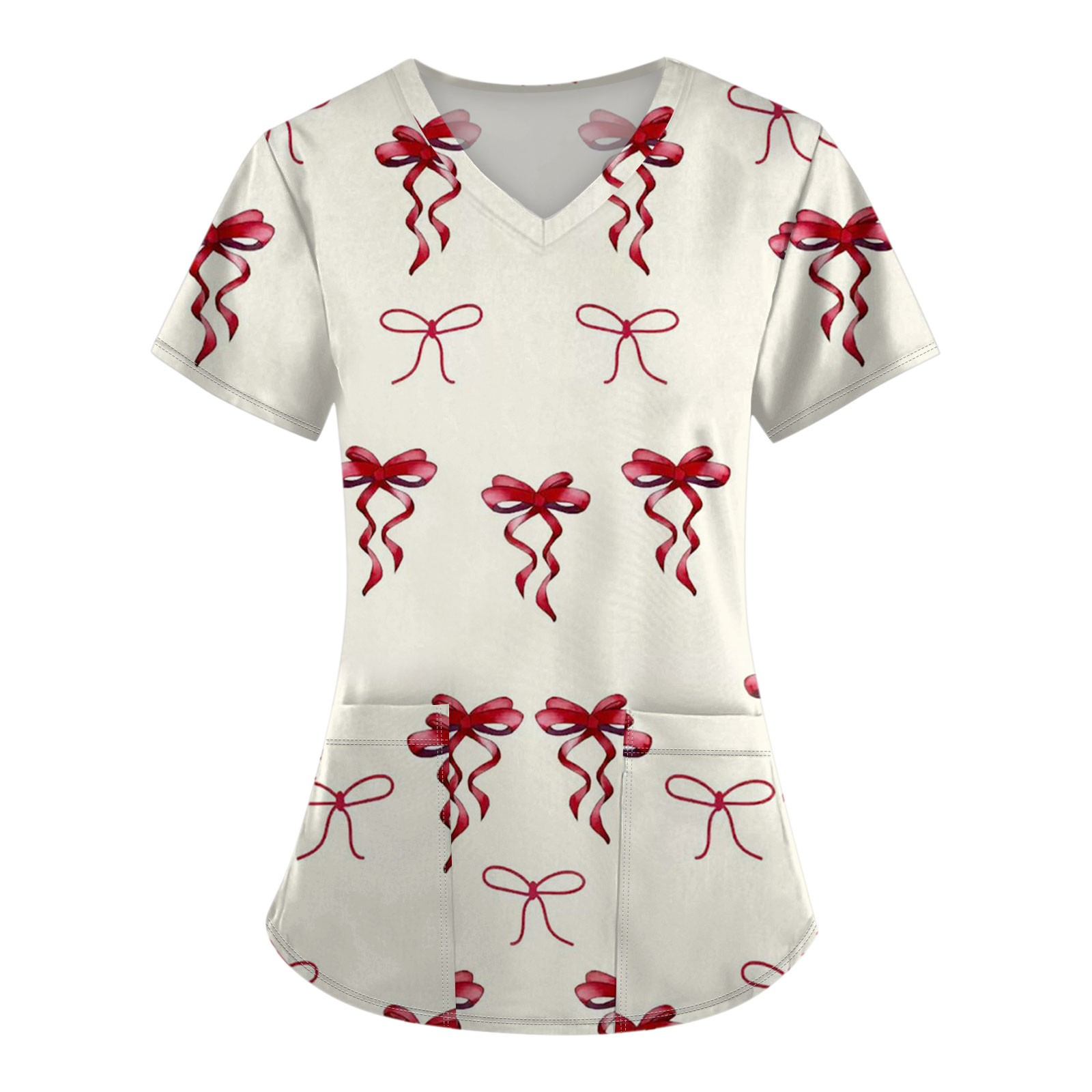 FrzhBrz Valentine's Day Fall Scrub Tops Women Working Uniform Workwear ...