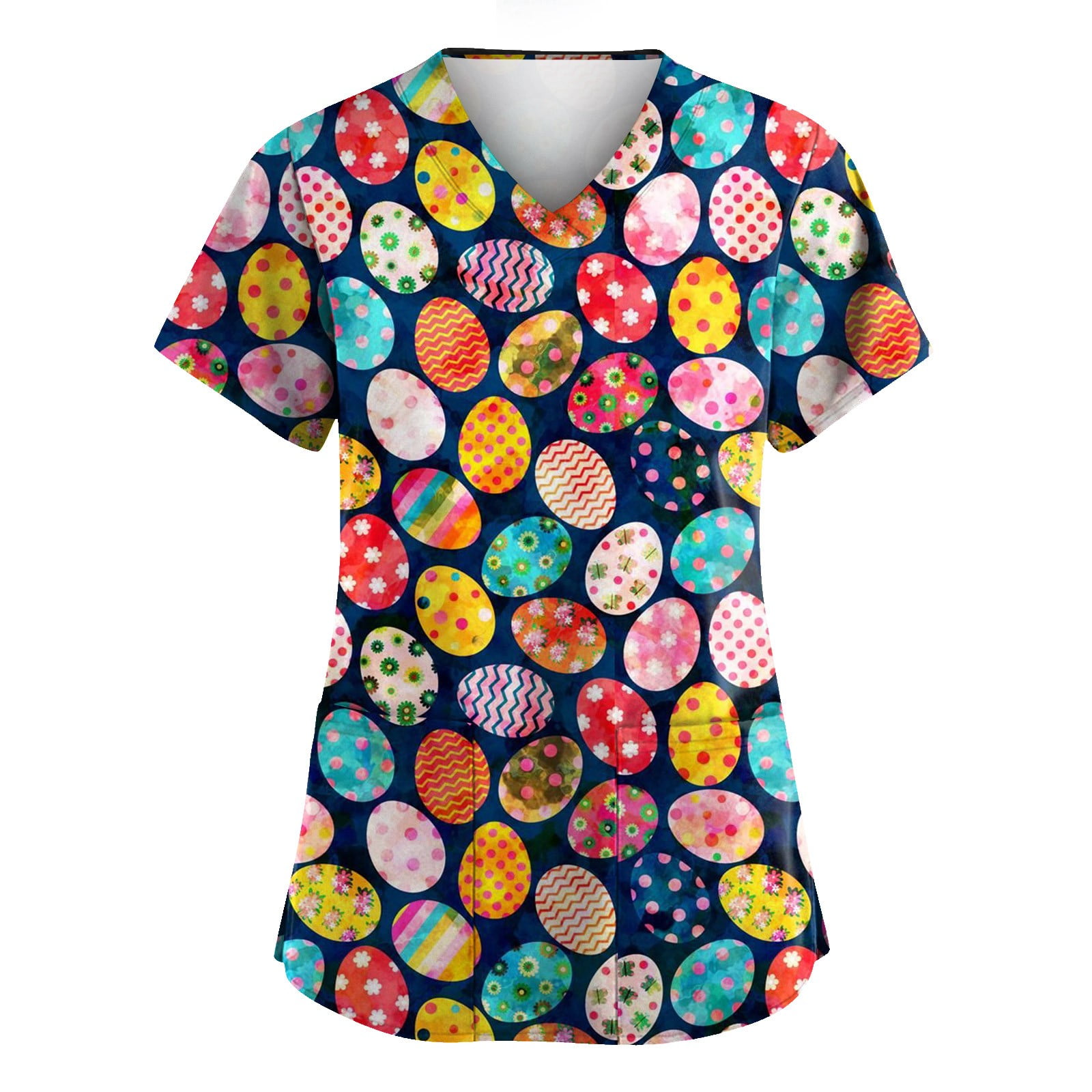 FrzhBrz Women Scrubs Tops Womens Bunny Scrubs Tops Soft Stretch V Neck ...