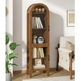 Fsbecl Tall Arched Storage Display Cabinet, Kitchen Pantry Cabinet with ...