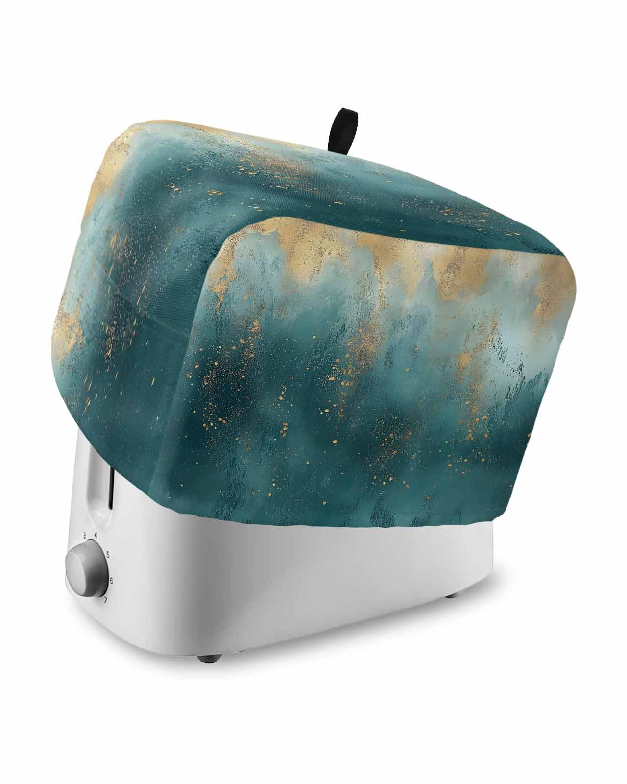 Fsddascl Abstract Turquoise Gold Toaster Cover 2 Slice, Small Kitchen ...