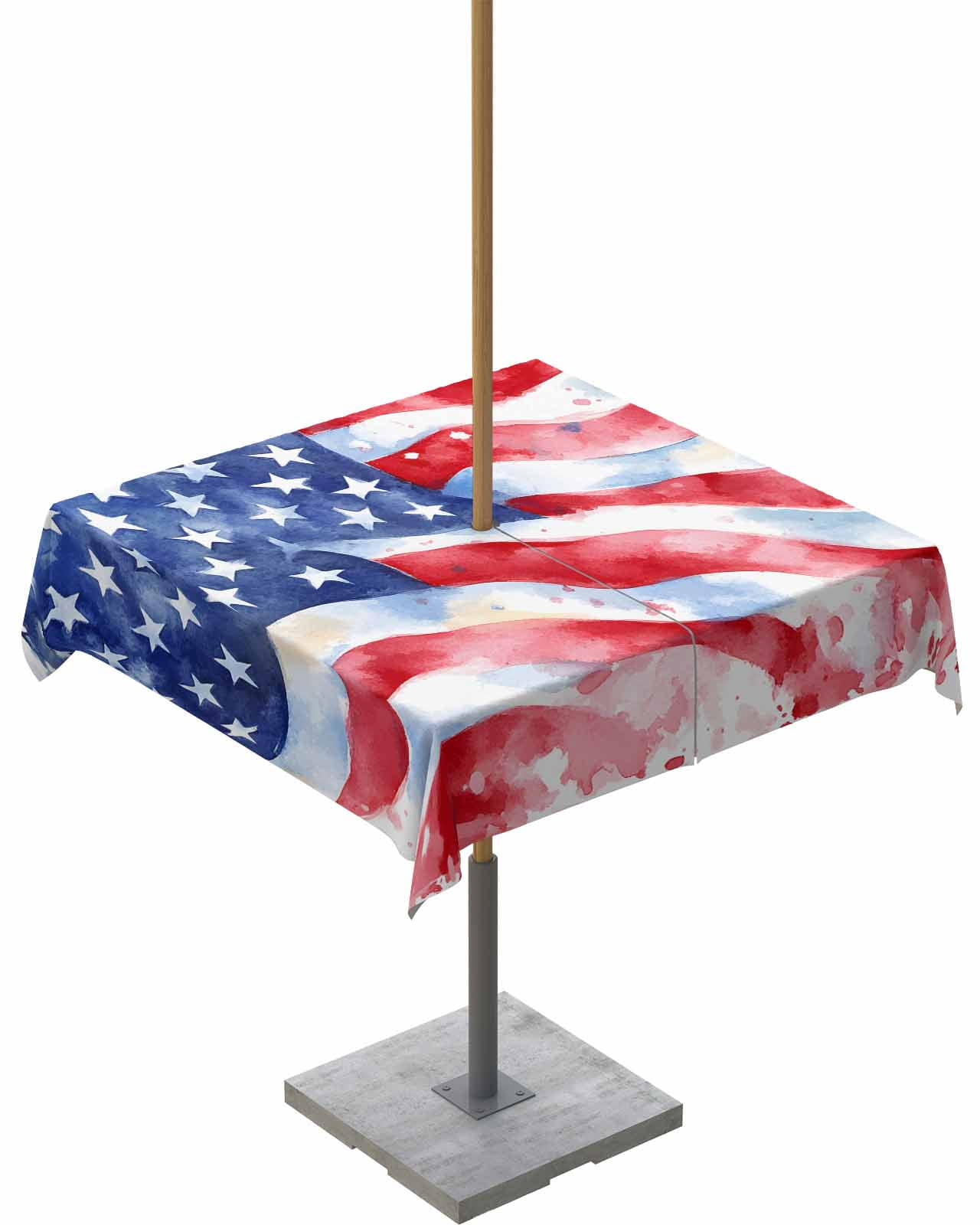 Fsddascl American Flag Outdoor Tablecloth - 60x60 Inch Square Dining ...