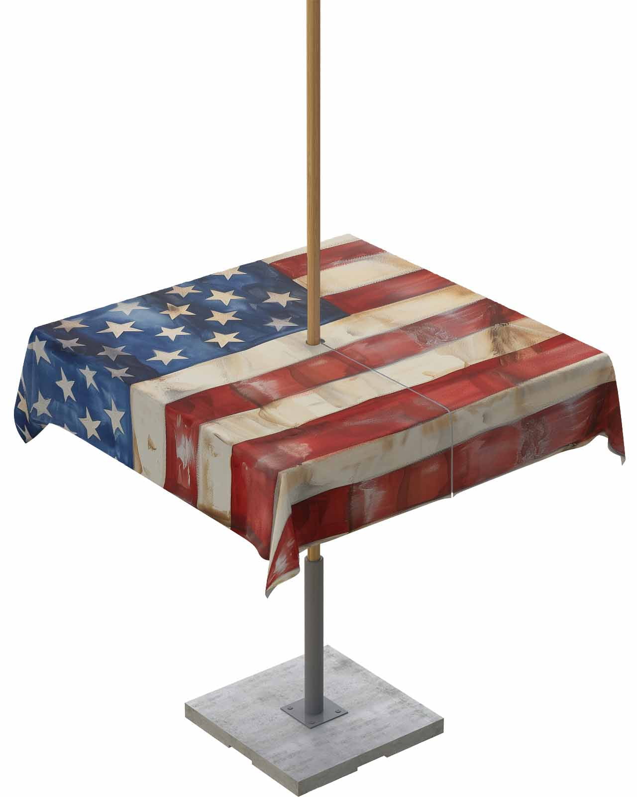 Fsddascl American Flag Outdoor Tablecloth - 60x60 Inch Square Dining ...