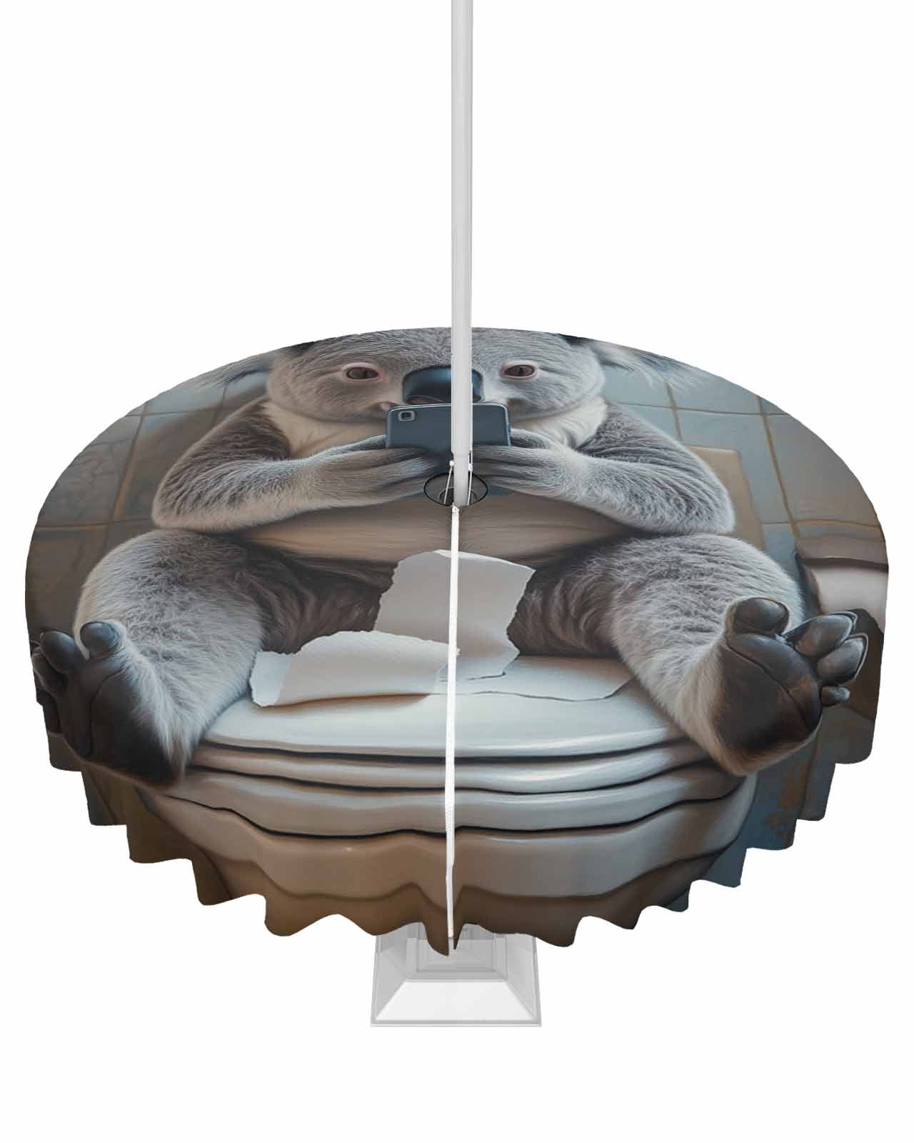 Fsddascl Bathroom Koala Outdoor Tablecloth - 54 Inch Round Dining Table ...