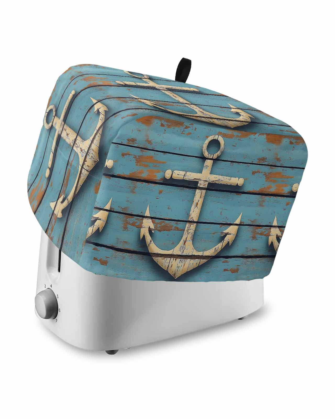 Fsddascl Beige Anchor Nautical Toaster Cover 2 Slice, Small Kitchen ...