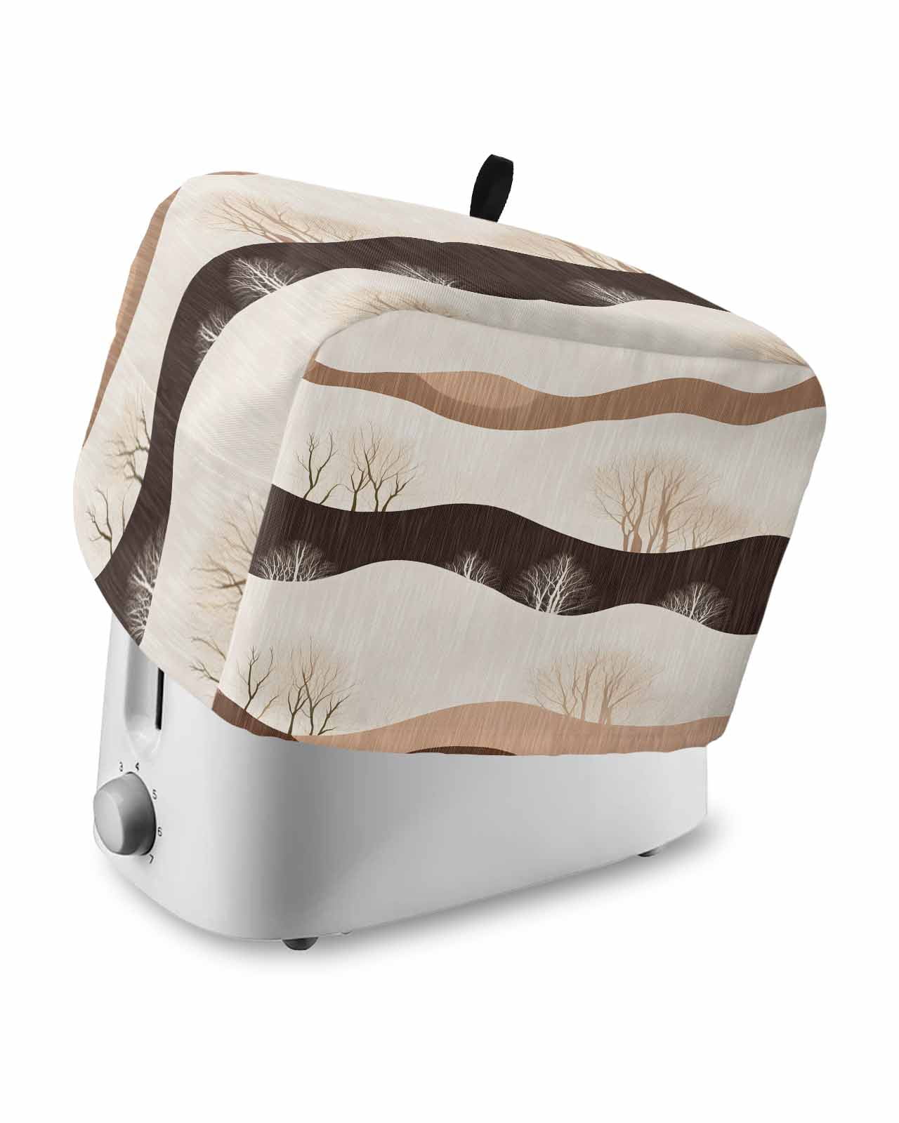 Fsddascl Beige Brown Stripe Small Toaster Cover 2 Slice, Kitchen ...