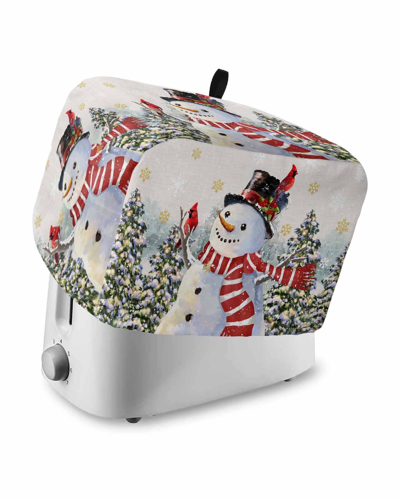 Fsddascl Beige Burlap Snowman Toaster Cover 4 Slice, Large Kitchen ...