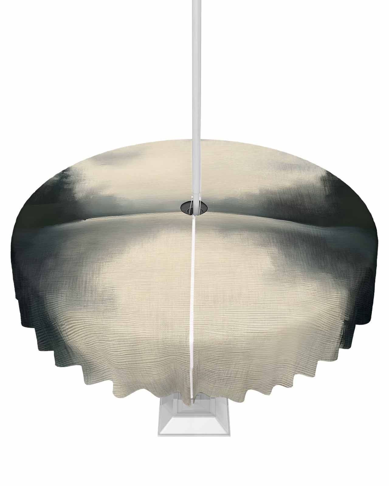 Fsddascl Black Beige Lake Outdoor Tablecloth - 54 Inch Round Dining ...