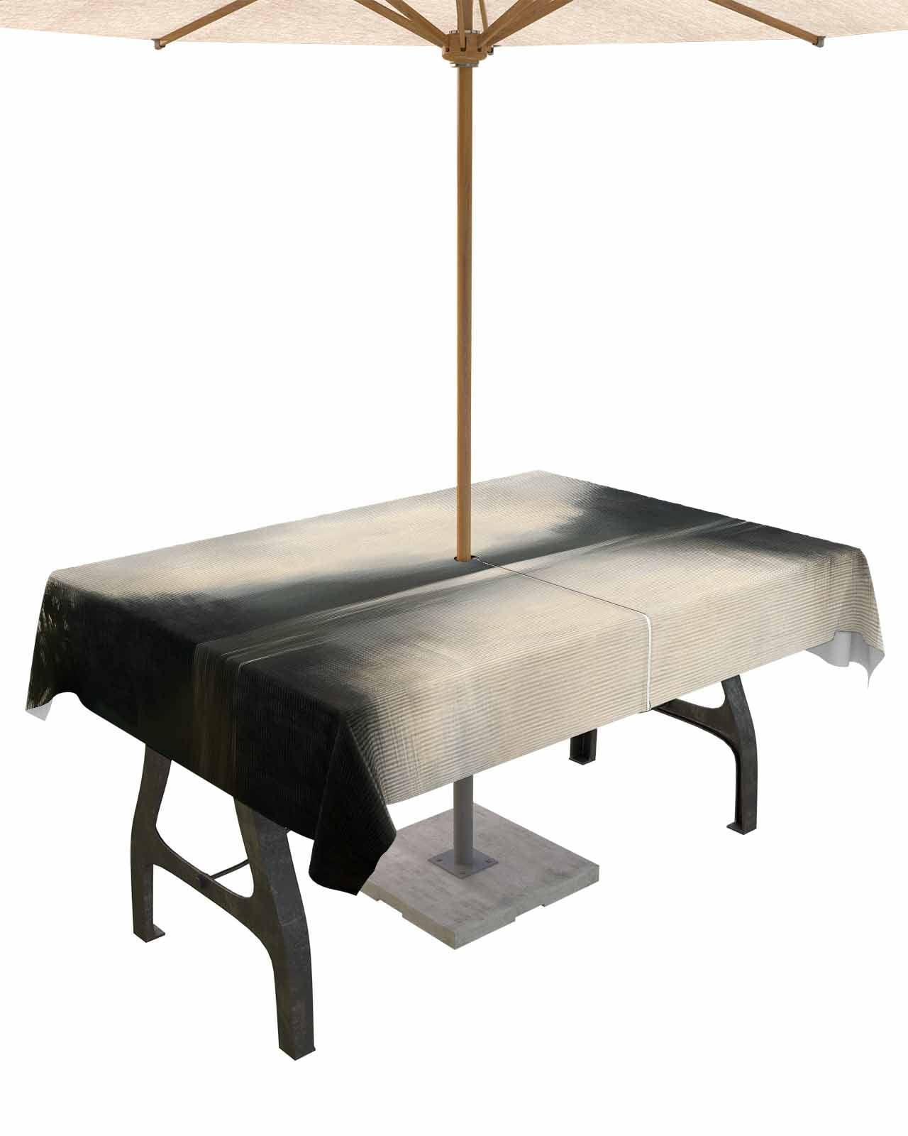 Fsddascl Black Beige Lake Outdoor Tablecloth - 60x102 Inch Rectangle ...