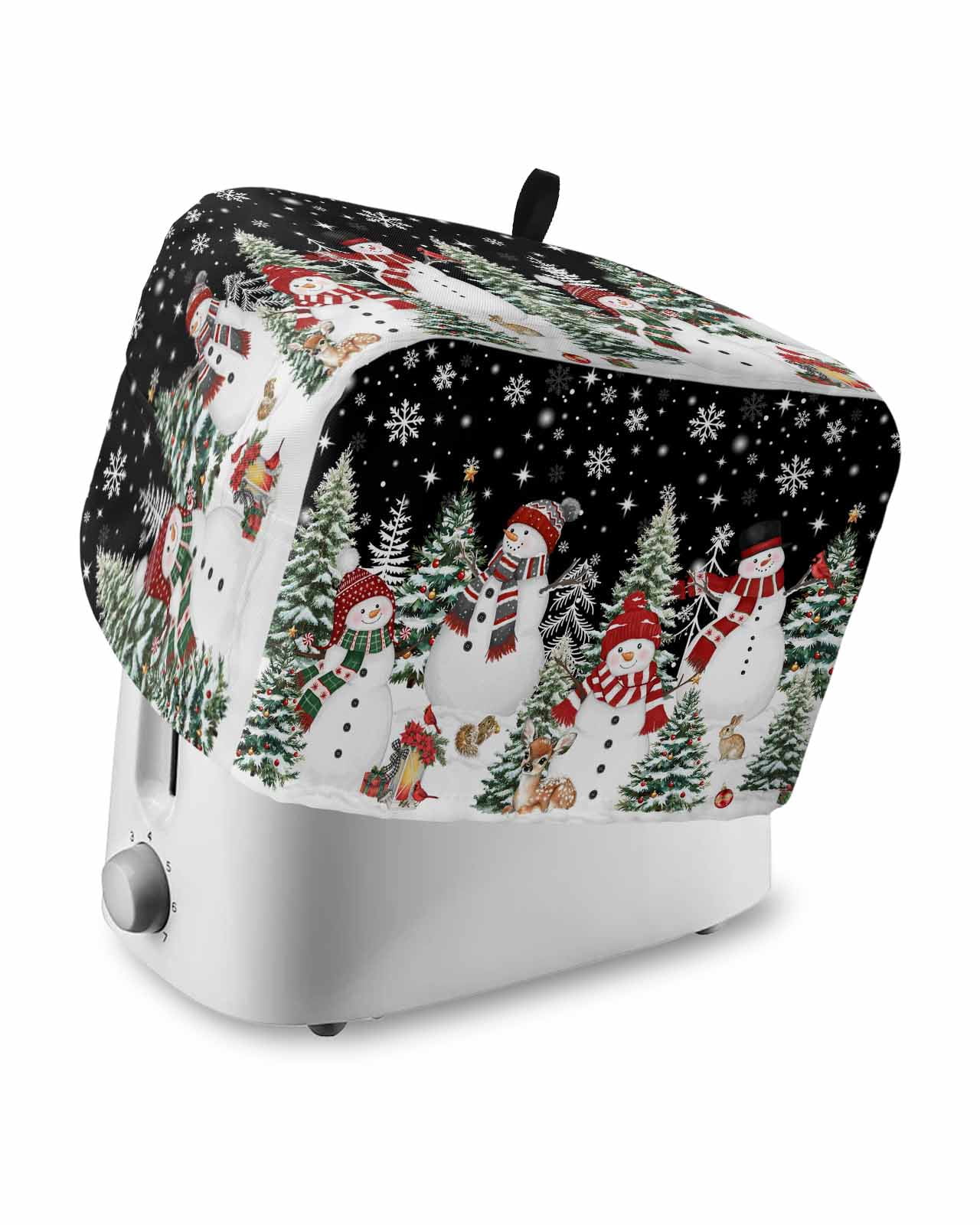 Fsddascl Black Christmas Toaster Cover 2 Slice, Small Kitchen Appliance ...