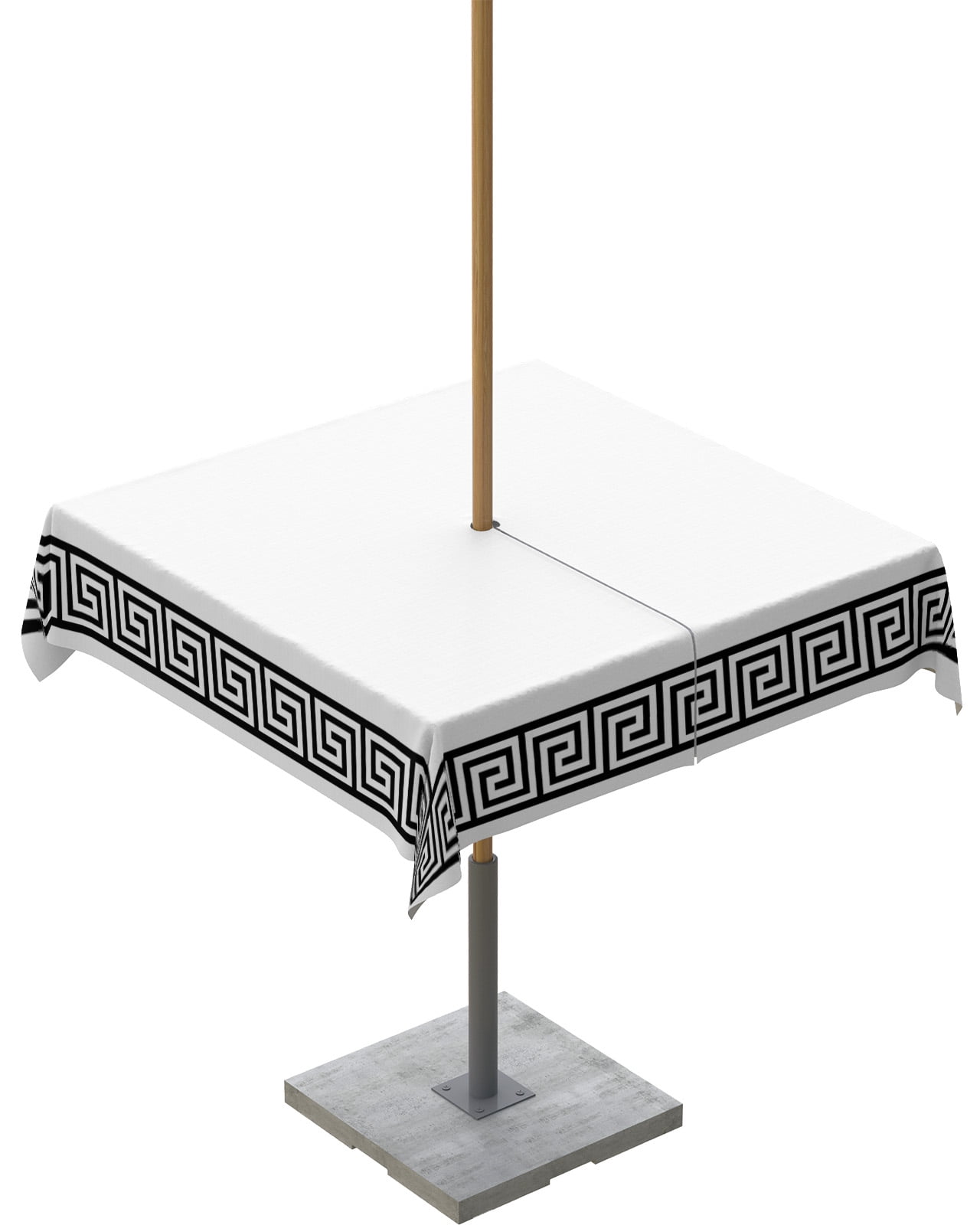 Fsddascl Black Geometric Outdoor Tablecloth - 60x60 Inch Square Dining ...