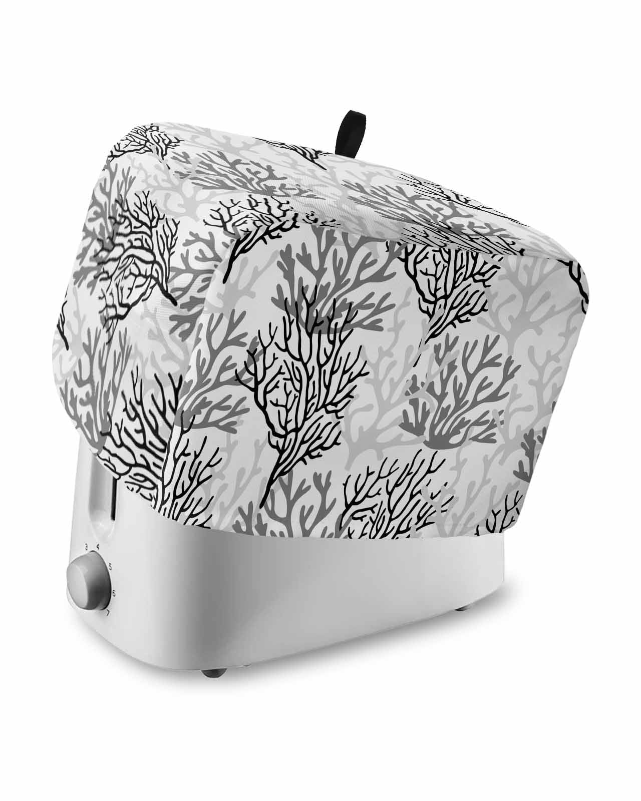 Fsddascl Black Gray Coral Coastal Small Toaster Cover 2 Slice, Kitchen ...