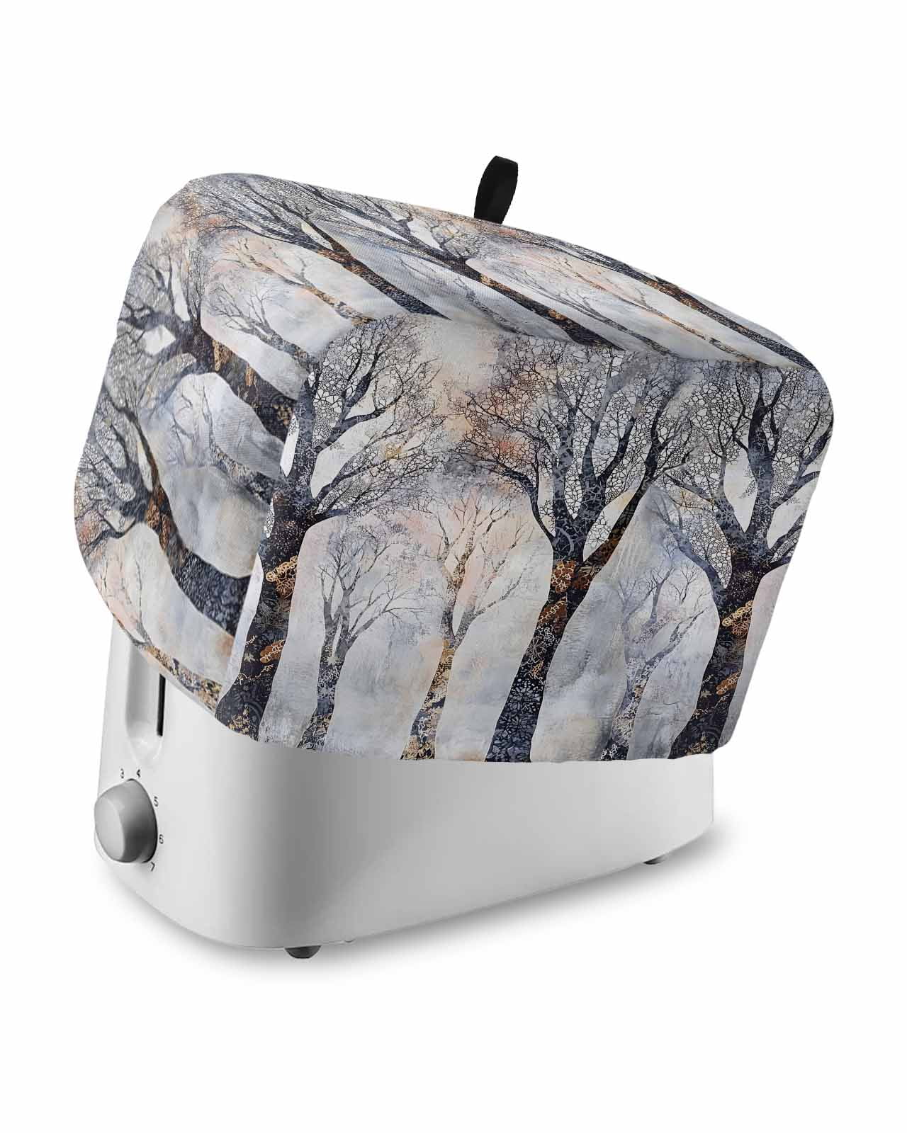 Fsddascl Black Grey Tree Toaster Cover 4 Slice, Large Kitchen Appliance ...