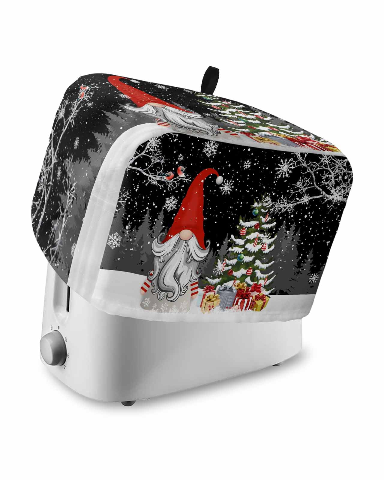 Fsddascl Black Red Christmas Toaster Cover 4 Slice, Large Kitchen ...