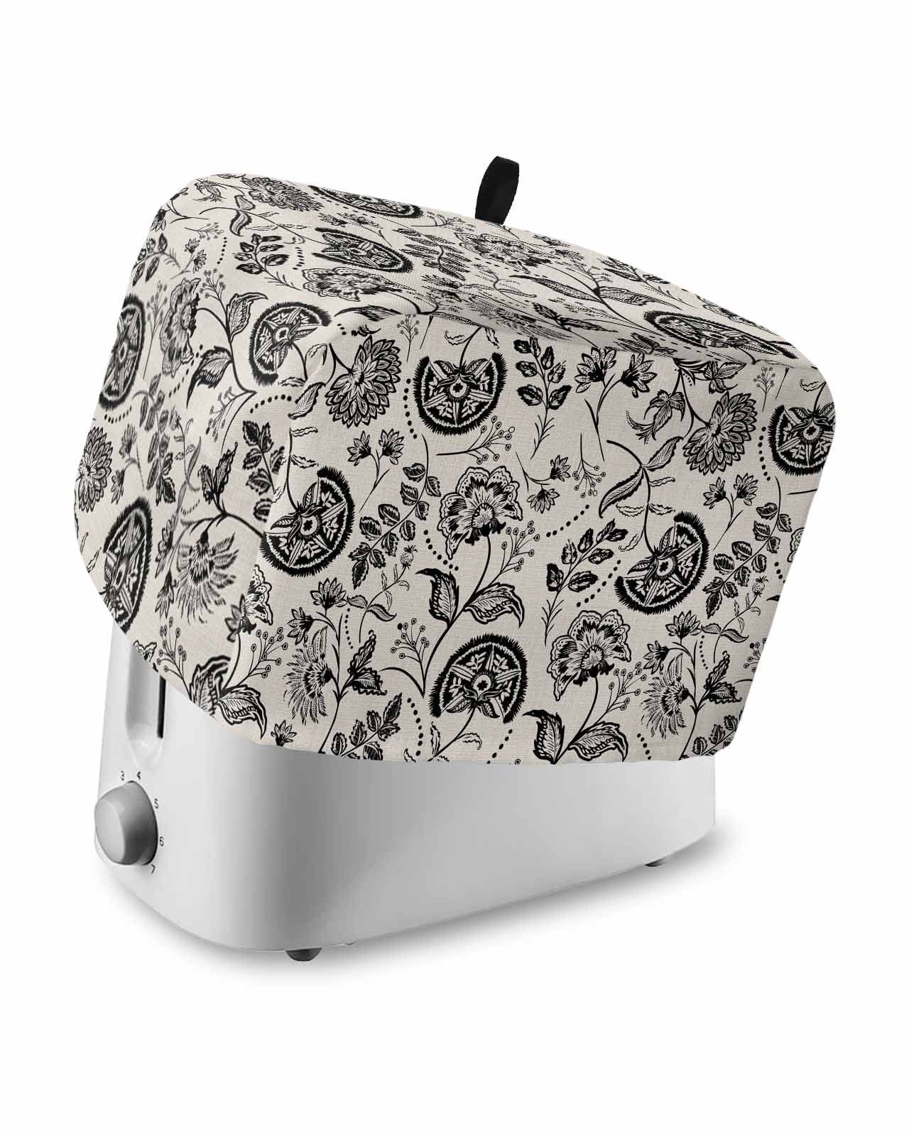 Fsddascl Black Spring Floral Small Toaster Cover 2 Slice, Kitchen ...