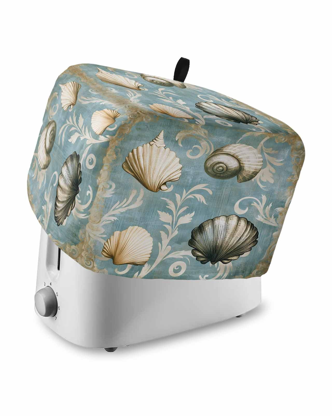Fsddascl Blue Brown Coastal Toaster Cover 4 Slice, Large Kitchen ...