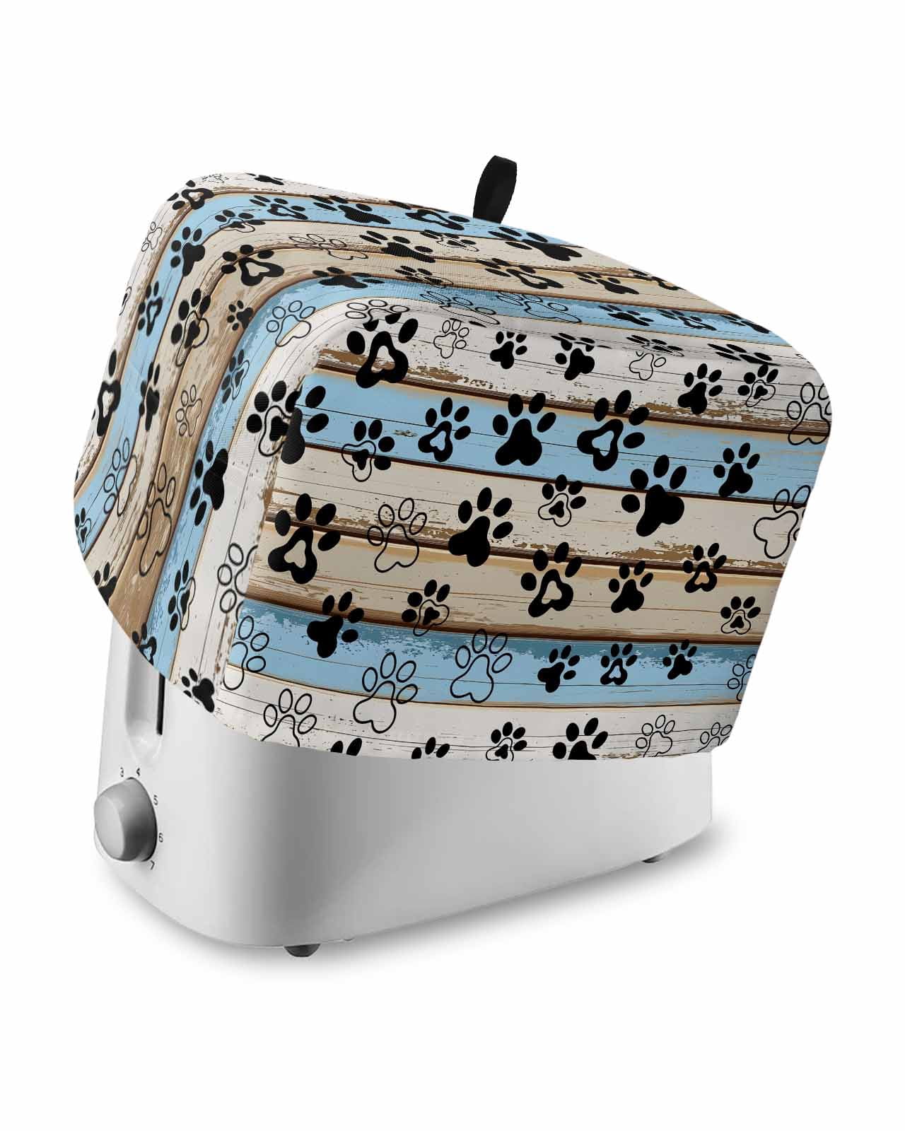 Fsddascl Blue Brown Paw Prints Small Toaster Cover 2 Slice, Kitchen ...
