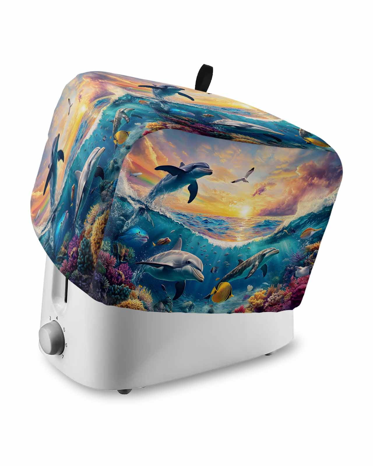 Fsddascl Blue Coastal Toaster Cover 4 Slice, Large Kitchen Appliance ...