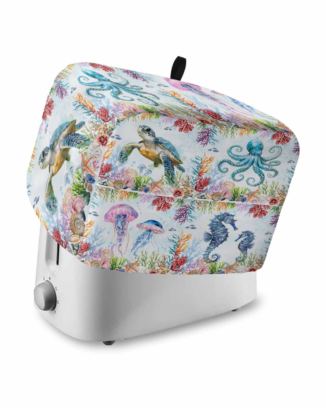 Fsddascl Blue Coastal Toaster Cover 4 Slice, Large Kitchen Appliance ...