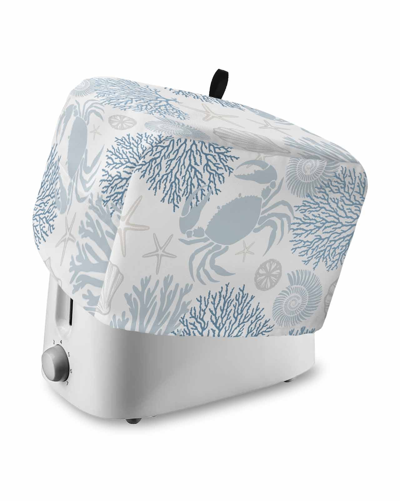 Fsddascl Blue Crab Coastal Toaster Cover 4 Slice, Large Kitchen ...
