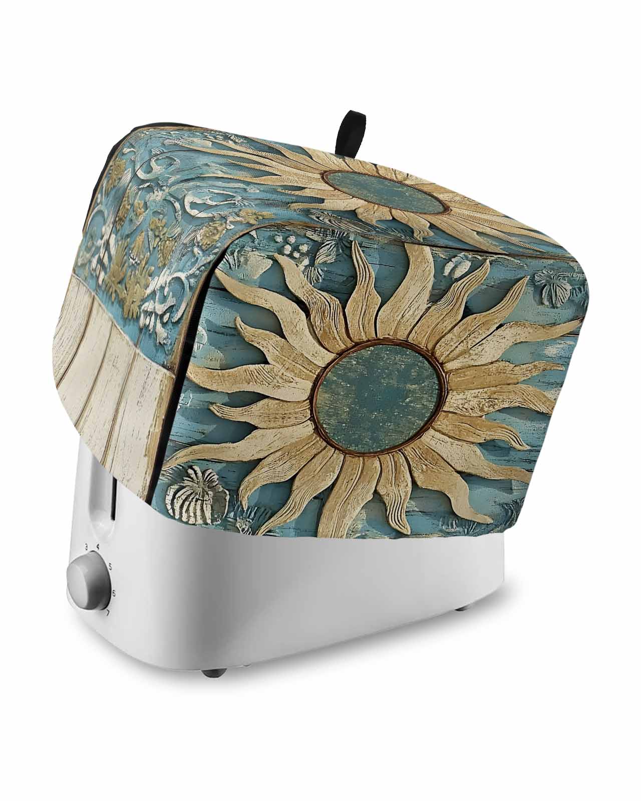 Fsddascl Blue Golden Sun Small Toaster Cover 2 Slice, Kitchen Appliance ...