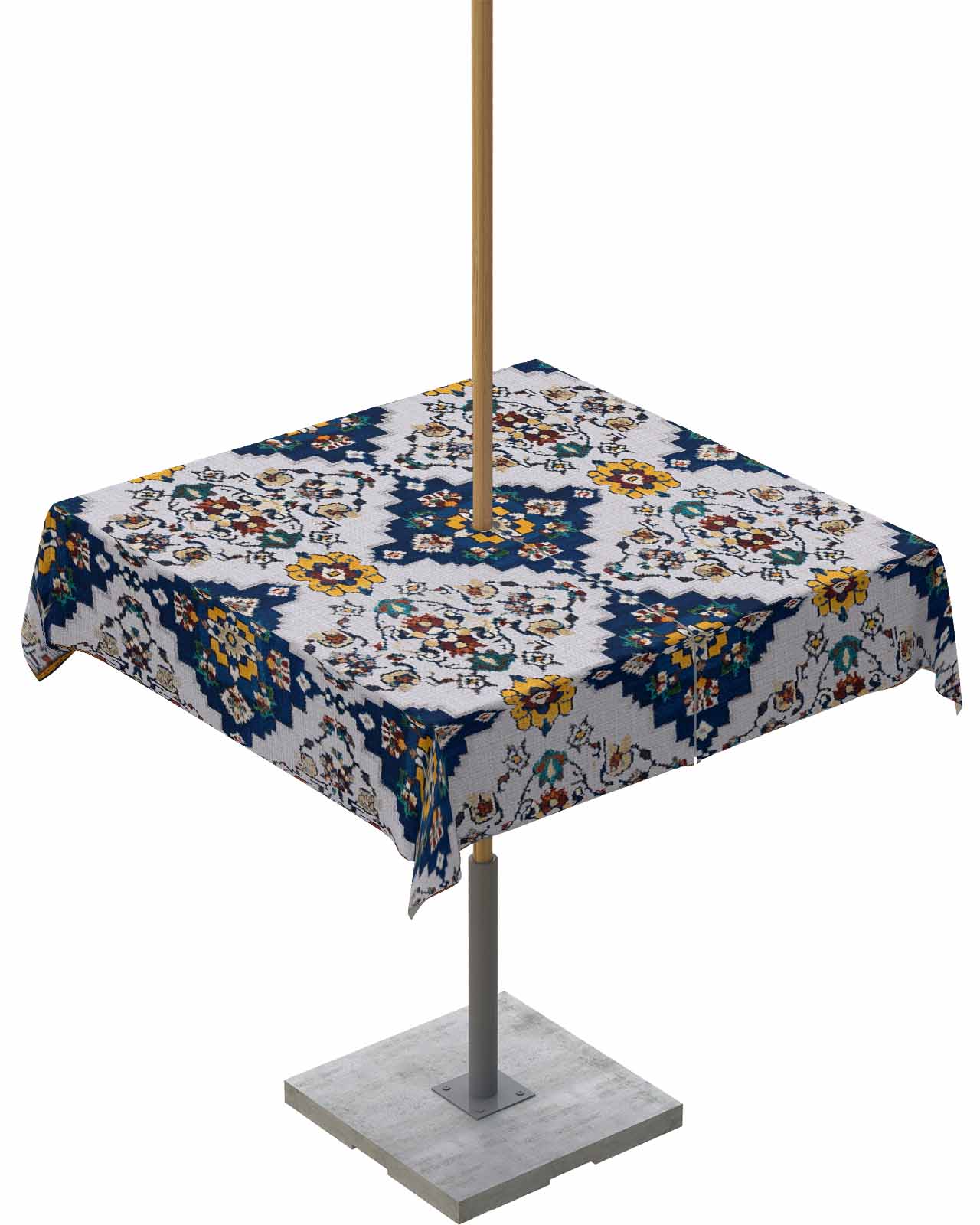 Fsddascl Blue Grey Boho Outdoor Tablecloth - 60x60 Inch Square Dining ...