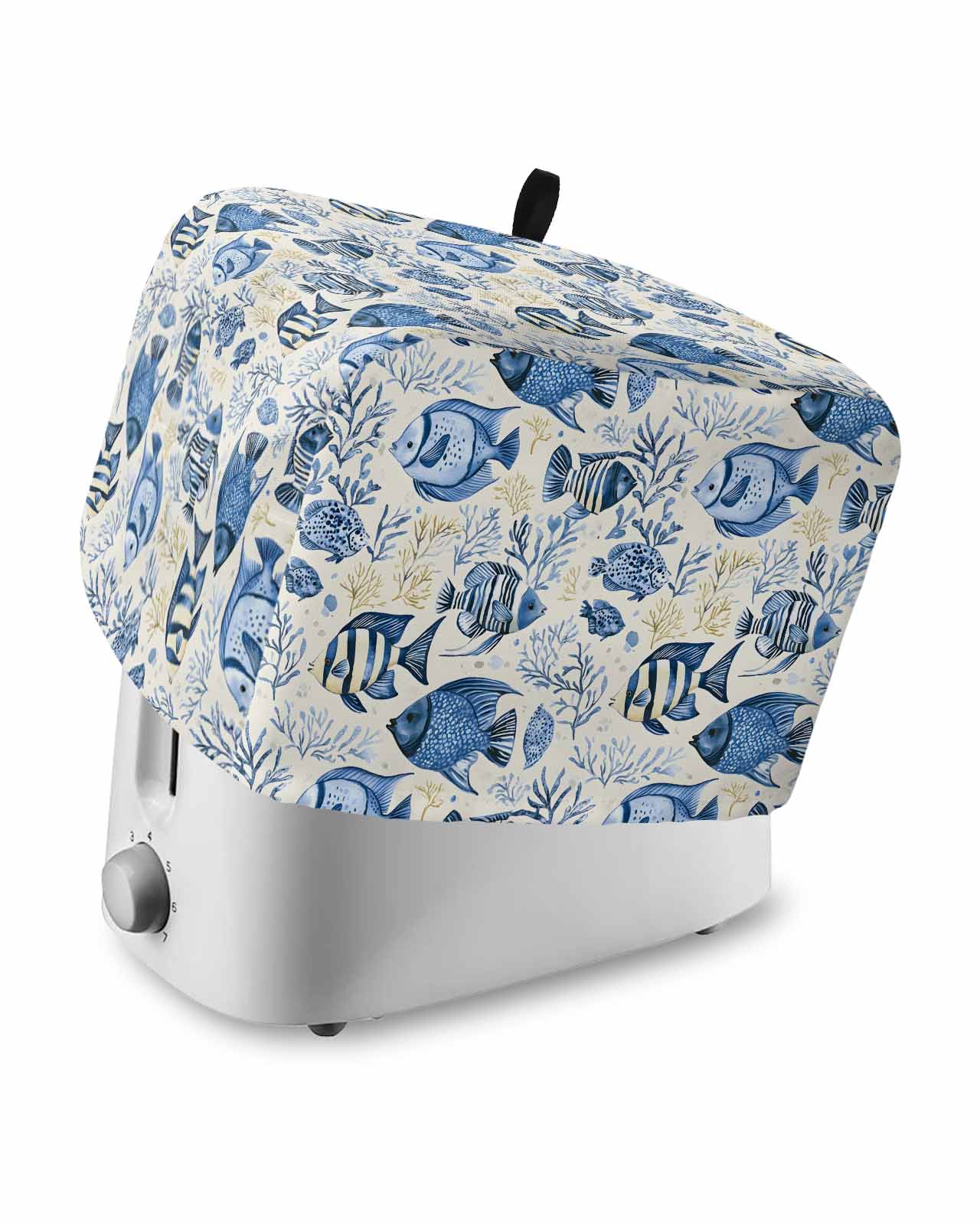 Fsddascl Blue Ocean Fish Toaster Cover 4 Slice, Large Kitchen Appliance ...