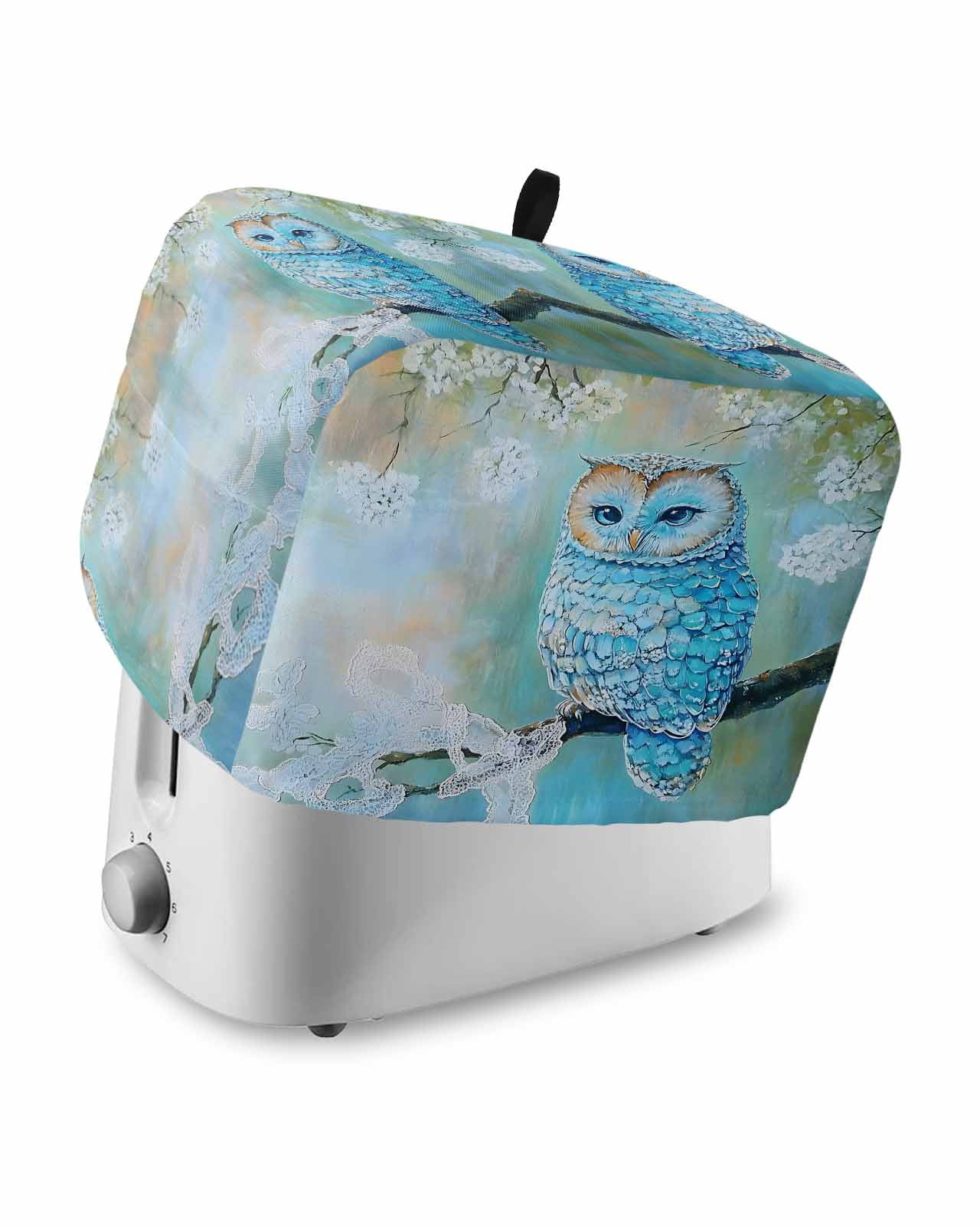 Fsddascl Blue Owl Small Toaster Cover 2 Slice, Kitchen Appliance Covers ...