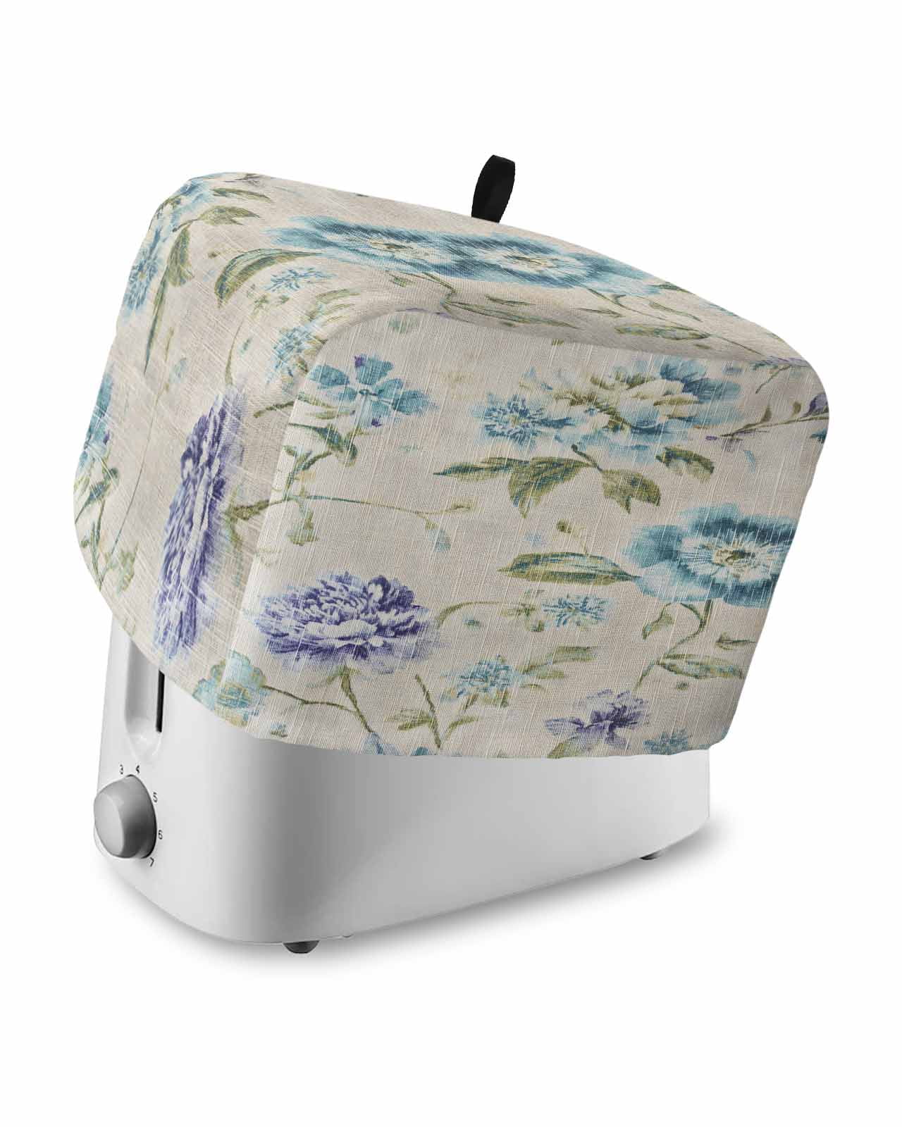 Fsddascl Blue Purple Flowers Small Toaster Cover 2 Slice, Kitchen ...