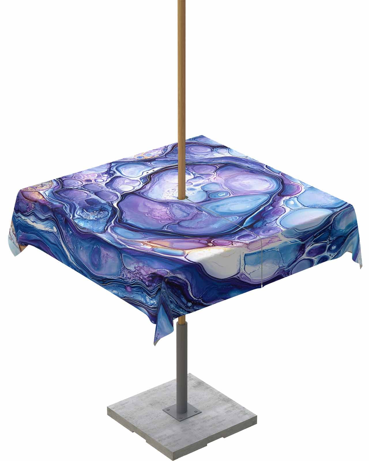 Fsddascl Blue Purple Outdoor Tablecloth - 60x60 Inch Square Dining ...